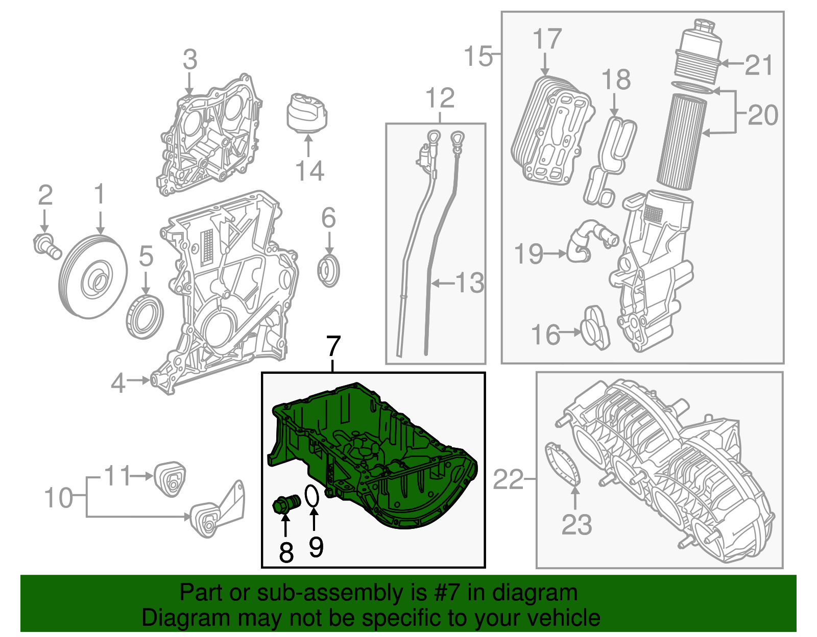 133-010-10-01 - Mercedes-Benz Oil Pan 2014-2019 Mercedes-Benz ...