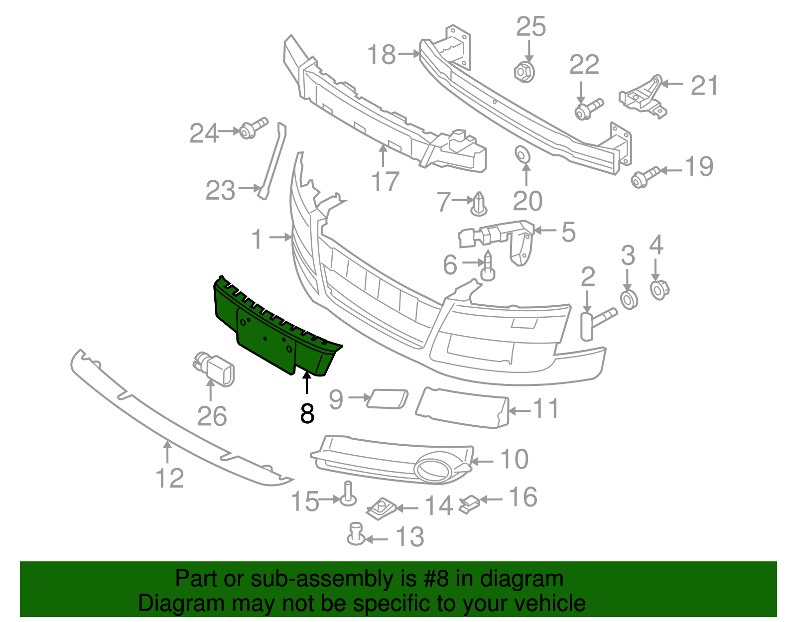 8J0-807-285-B-1QP - License Bracket 2008-2010 Audi | Audi OEM Parts Guy