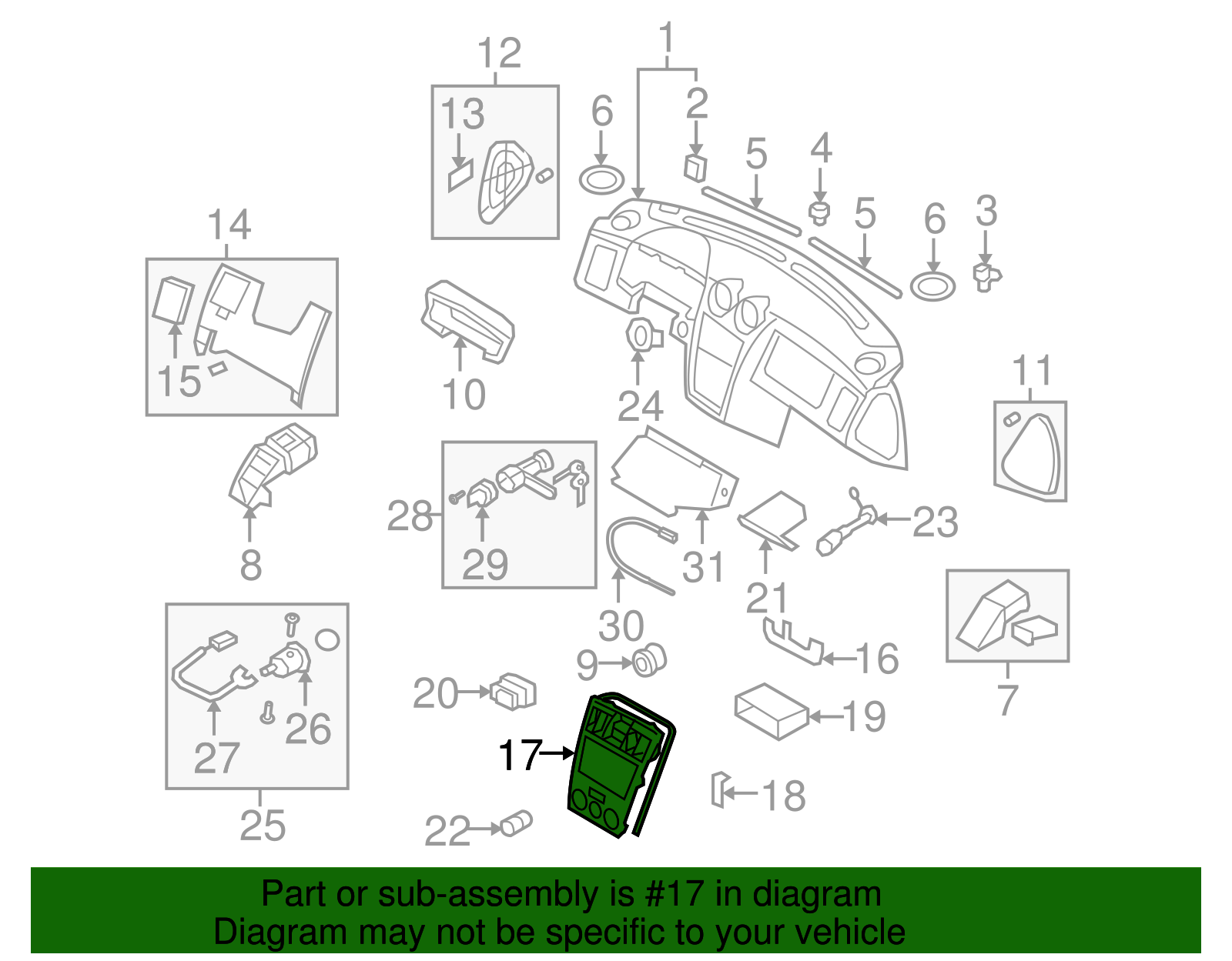 2003-2004 Hyundai Tiburon Center Panel 84741-2C050-OF | OEM Hyundai Parts