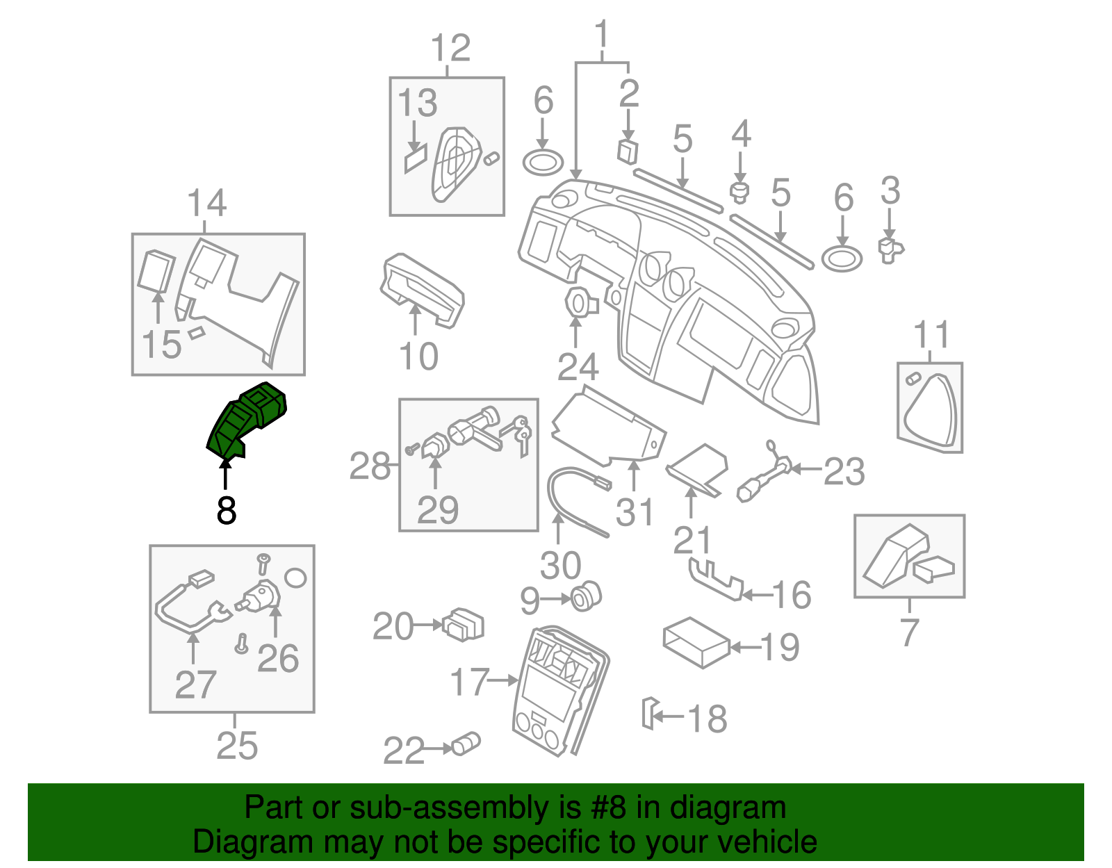 97480-2C000-LK - Air Outlet Vent - 2003 2004 2007 2008 Hyundai Tiburon ...