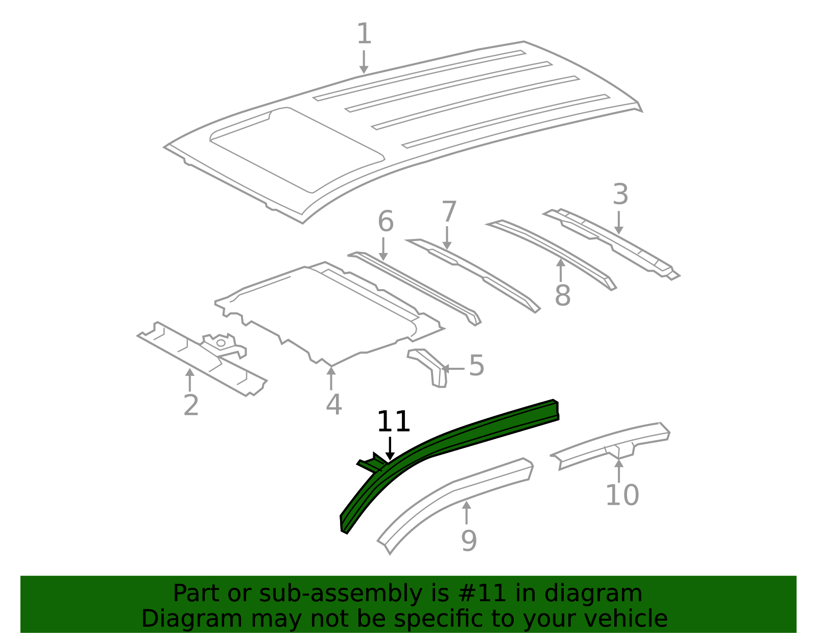 61202-0R010 - High-Quality Roof Side Rail for AutoNation Parts