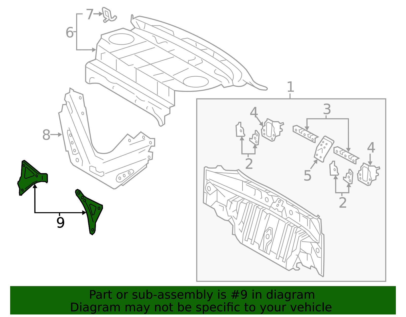 Genuine Toyota Reinforced Panel part# 64247-07010 for 2013-2018 Toyota ...