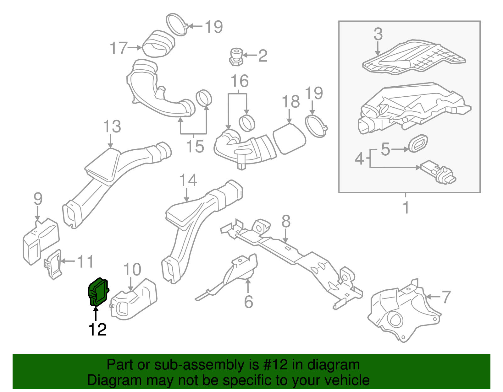 13-71-7-577-469 - Lower Air Duct Union 2009-2017 BMW | BMW OEM Parts