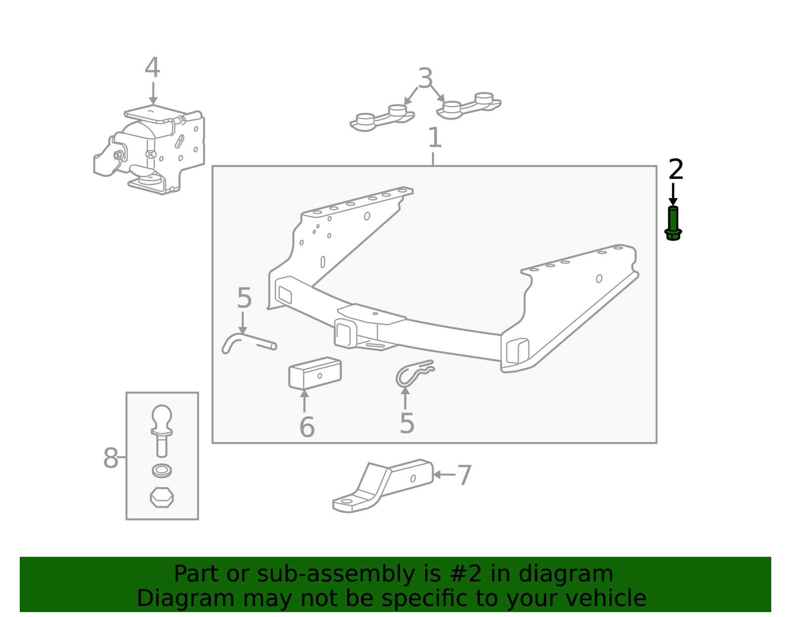 2008-2010 Ford Trailer Hitch Bolt -W708772-S439 | Ford OEM Parts Outlet