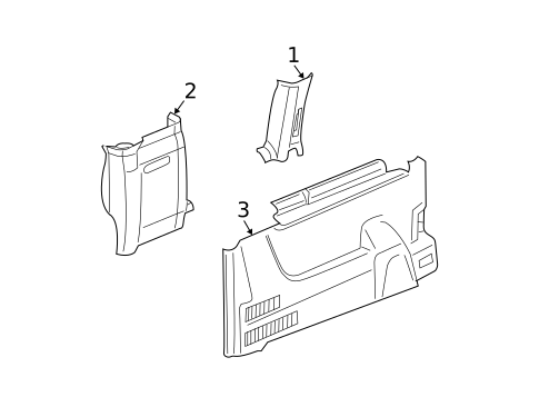 Interior Trim - Side Panels for 2014 Chevrolet Express 1500 ...