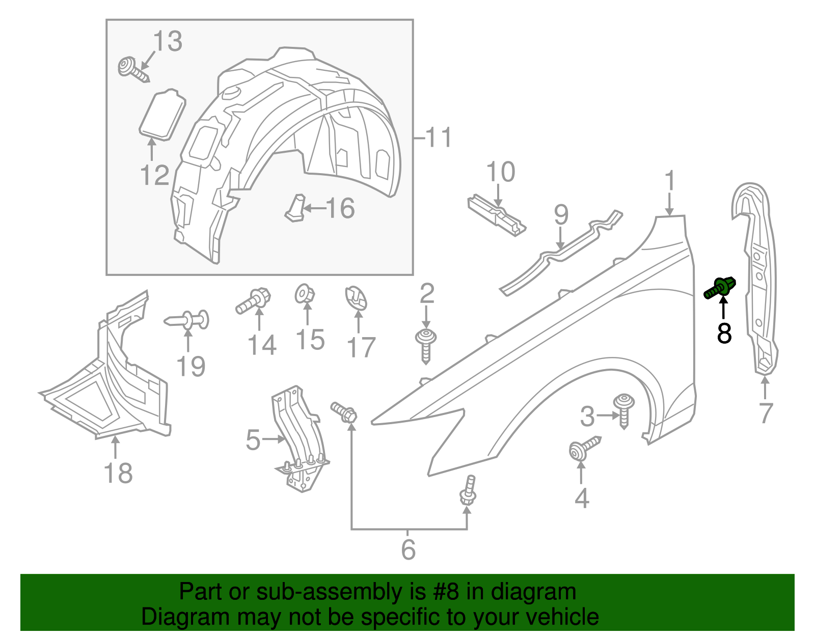 8K0-868-307 - End Plate Rivet 2009-2018 Audi | Audi OEM Parts
