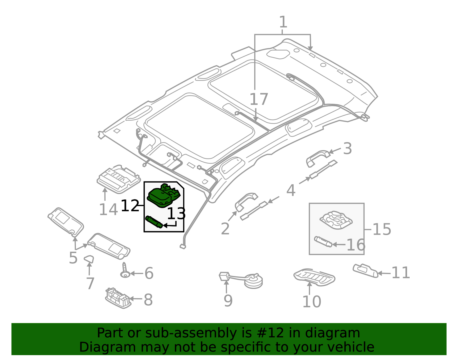 2010-2015 Hyundai Tucson Map Lamp Assembly 92820-2S000-OM | MotorMotor