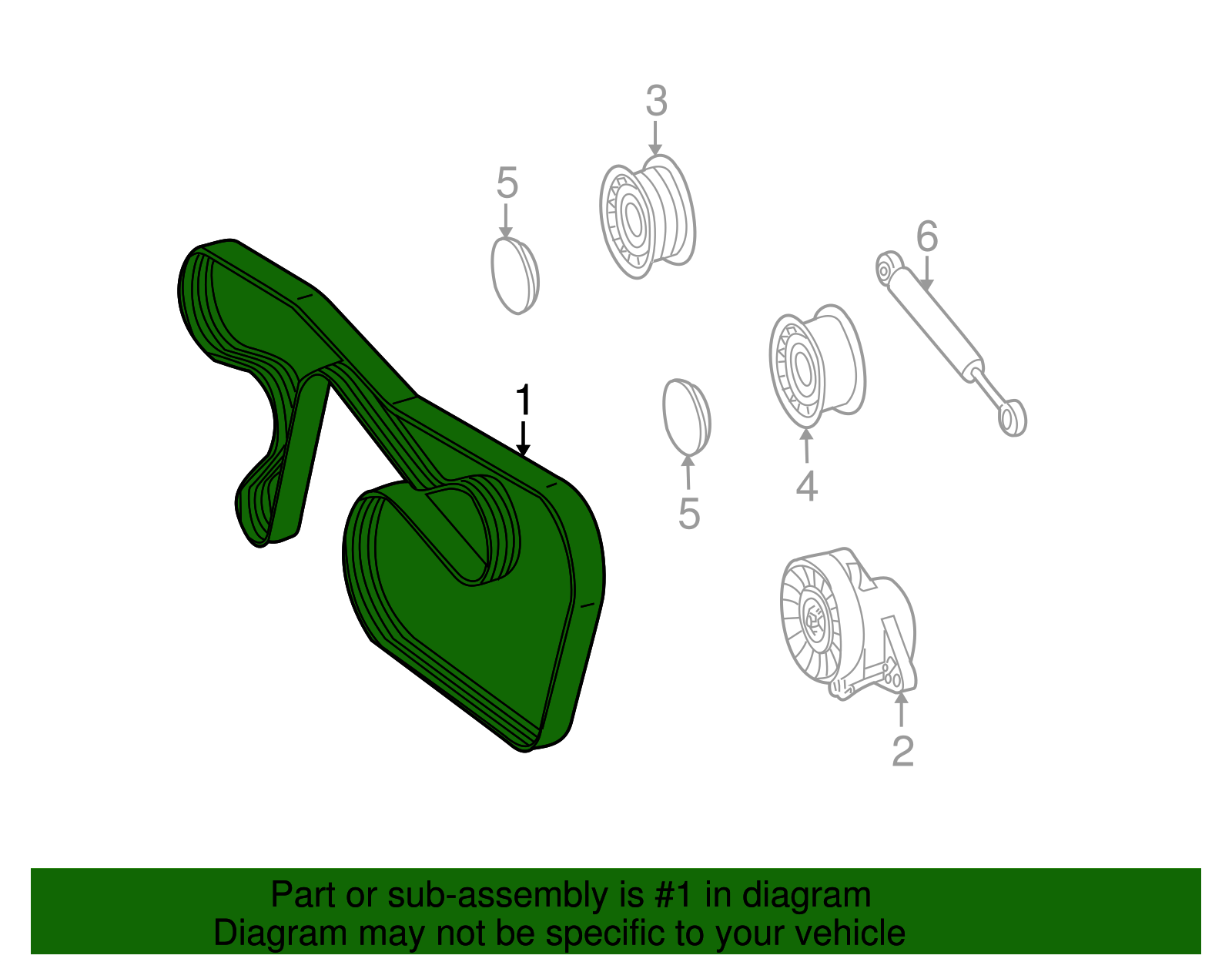 Genuine OEM Serpentine Belt | 003-993-72-96 | Fits Select 2005-2015 ...