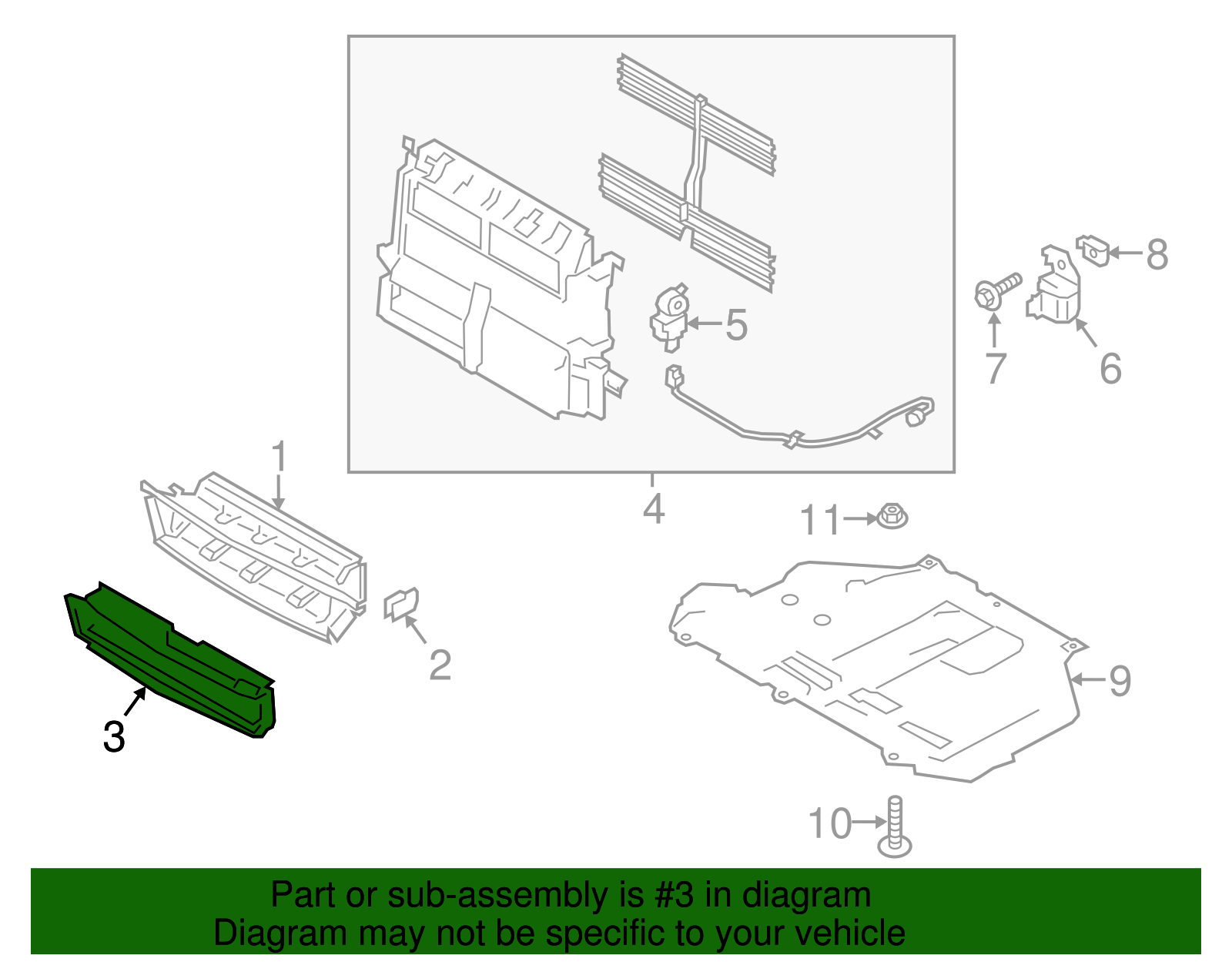 2013-2018 Ford C-Max | Lower Deflector | DM5Z-8327-A | Walls' Ford Parts