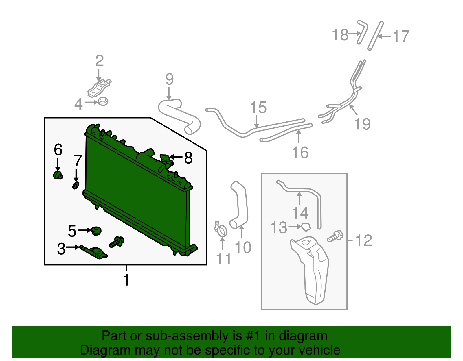2002-2007 Subaru Impreza Radiator Assembly 45119FE030 | Subaru Parts Guys