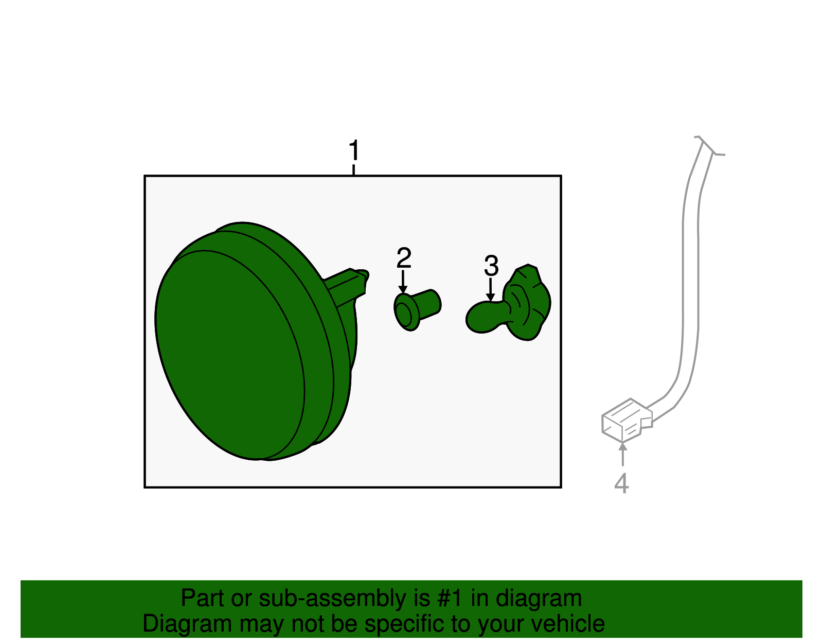 2007-2014 GMC Front Passenger Side Fog Lamp Assembly with Retainers ...