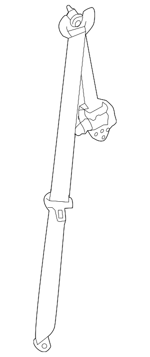 73360-0E070-C0 - Belt & Retractor - 2014-2019 Toyota Highlander | Nucar ...