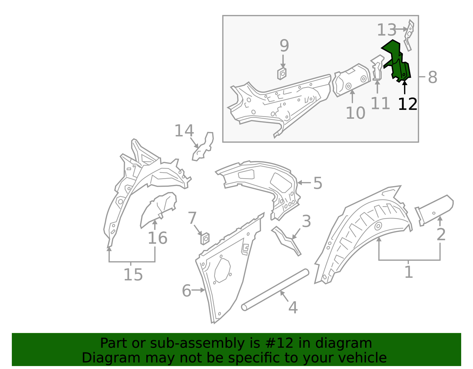 8W6-809-305-A - Center Reinforced 2018-2024 Audi | Audi OEM Parts Guy