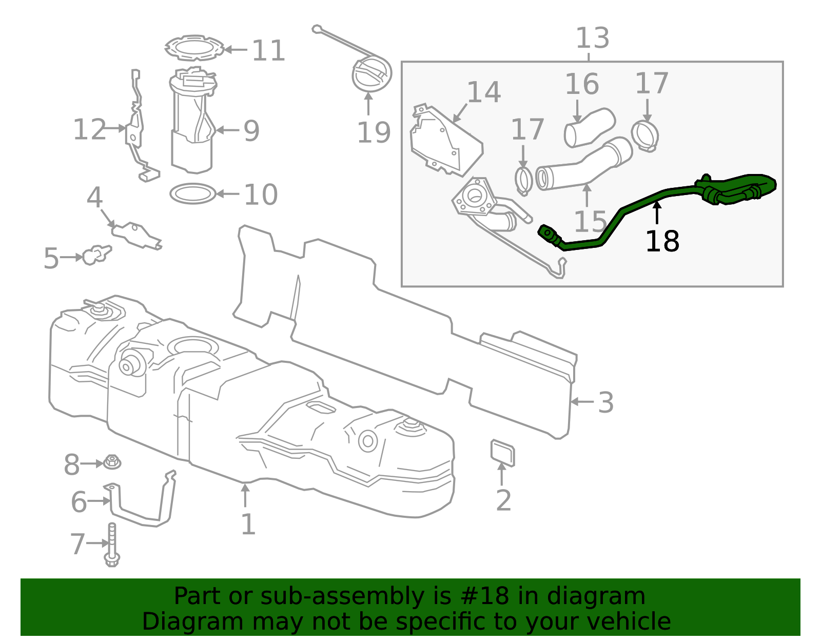 84136766 - High-Quality Fuel Tank Filler Vent Hose for 2017-2022 GM ...