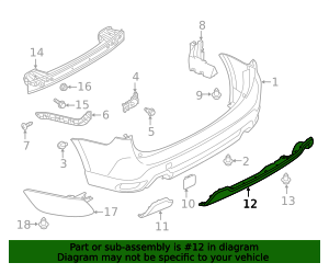 2019-2021 Subaru Forester Rear Valance 57734SJ301 | Subaru Parts For You