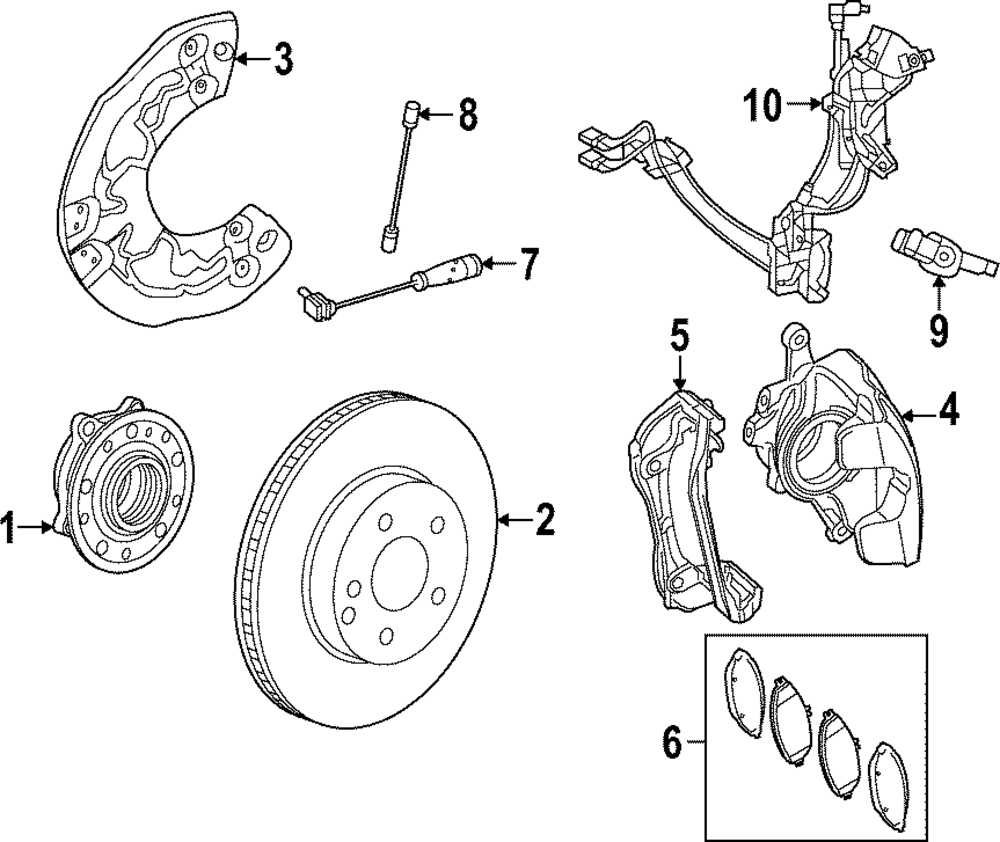 206-421-79-00 - Disc Brake Caliper 2022-2025 Mercedes-Benz | Mercedes ...