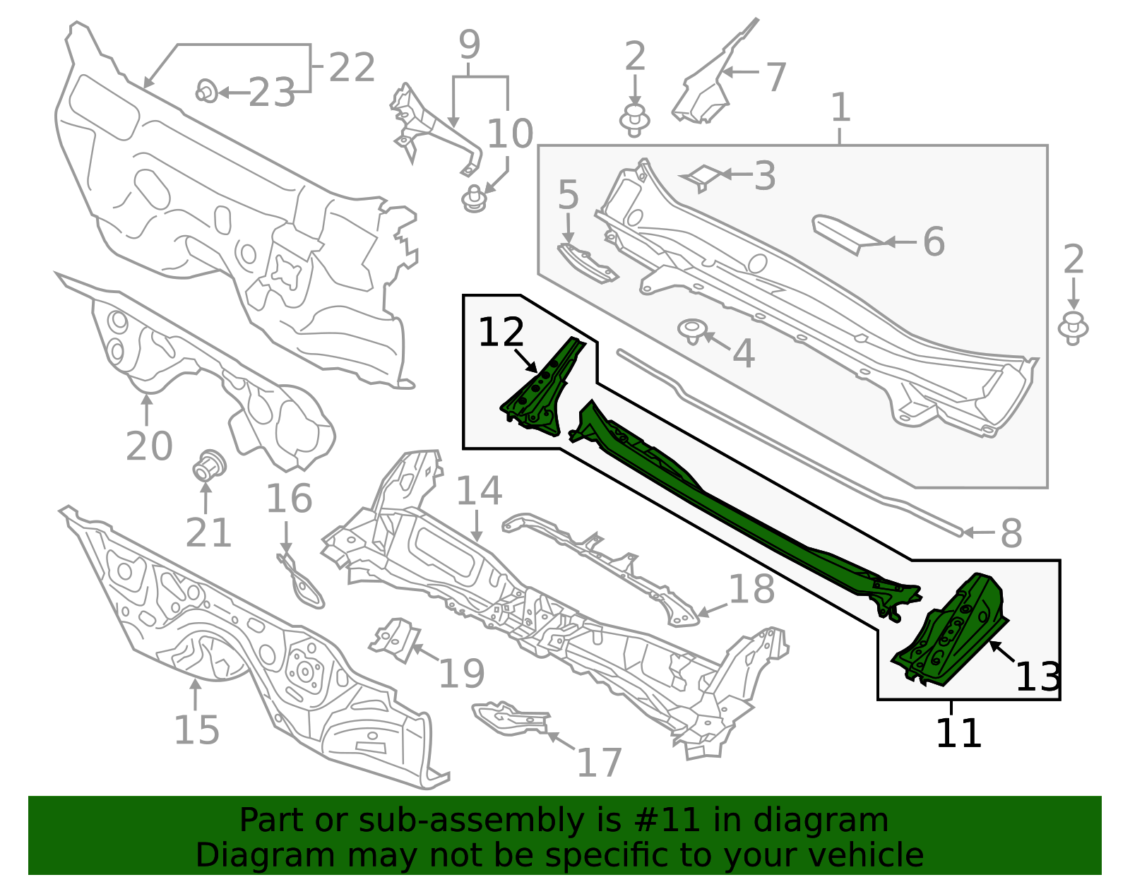 2019-2024 Subaru Forester 2019-2024 Subaru Forester - Plenum Panel ...