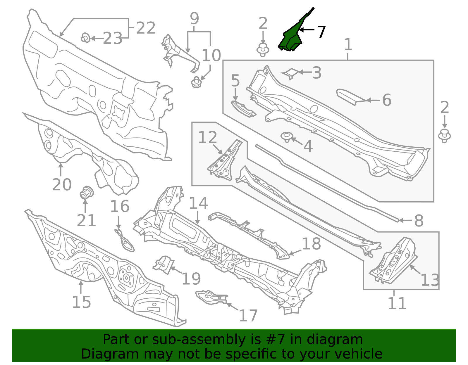 2019-2024 Subaru Forester Side Cover 91423SJ004 | Subaru Parts Store