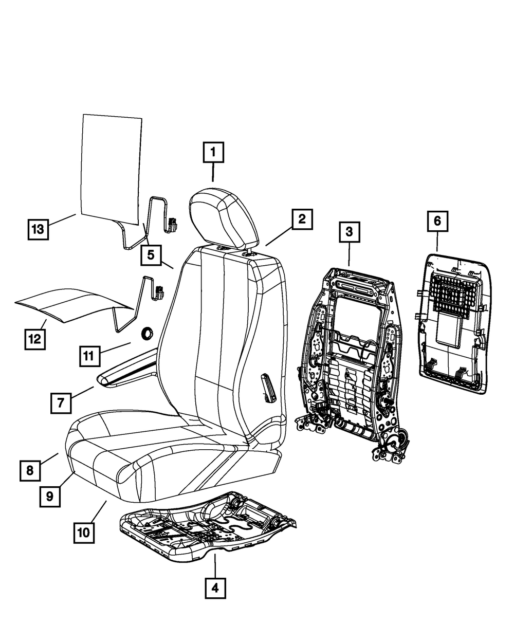 2011-2020 Mopar OEM NEW 2011-2020 Mopar Ram C/V Grand Caravan Seat ...