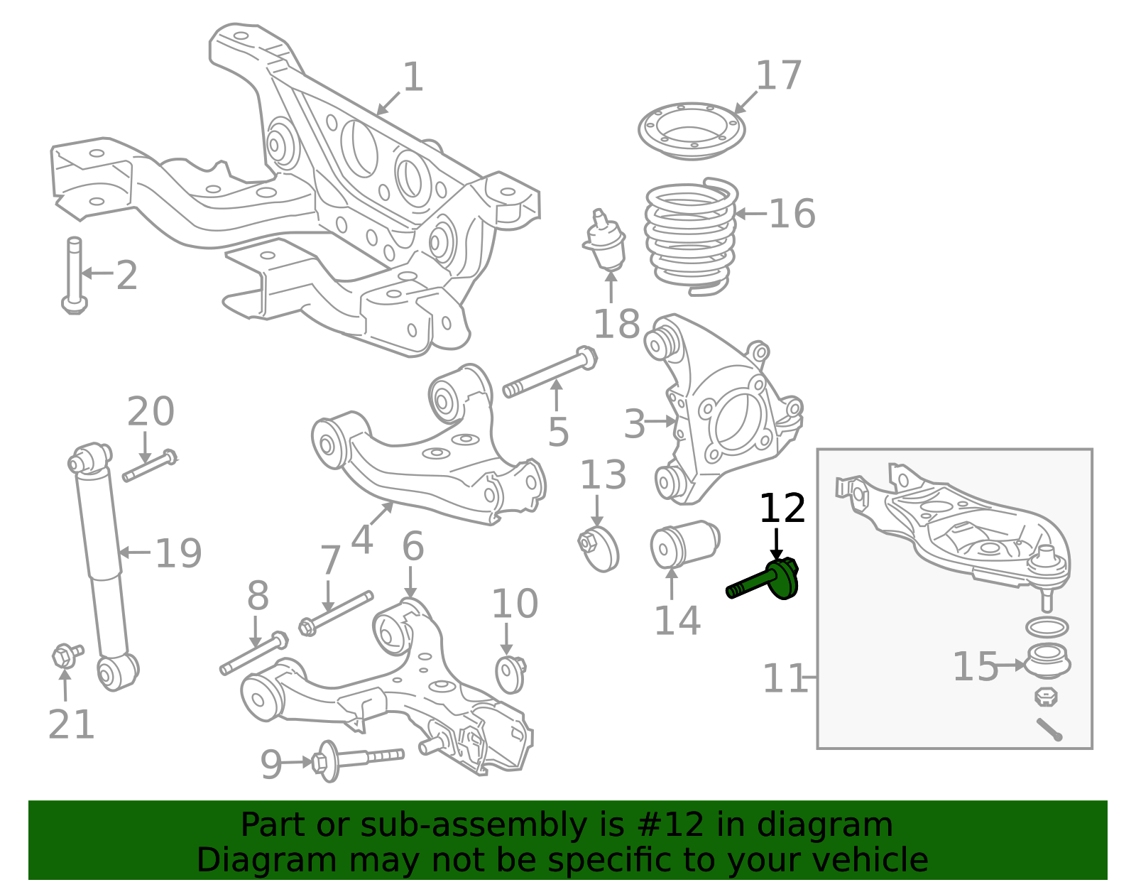 48409-0C030 - 2008-2022 Toyota Sequoia - Rear Lower Control Arm Adjust ...