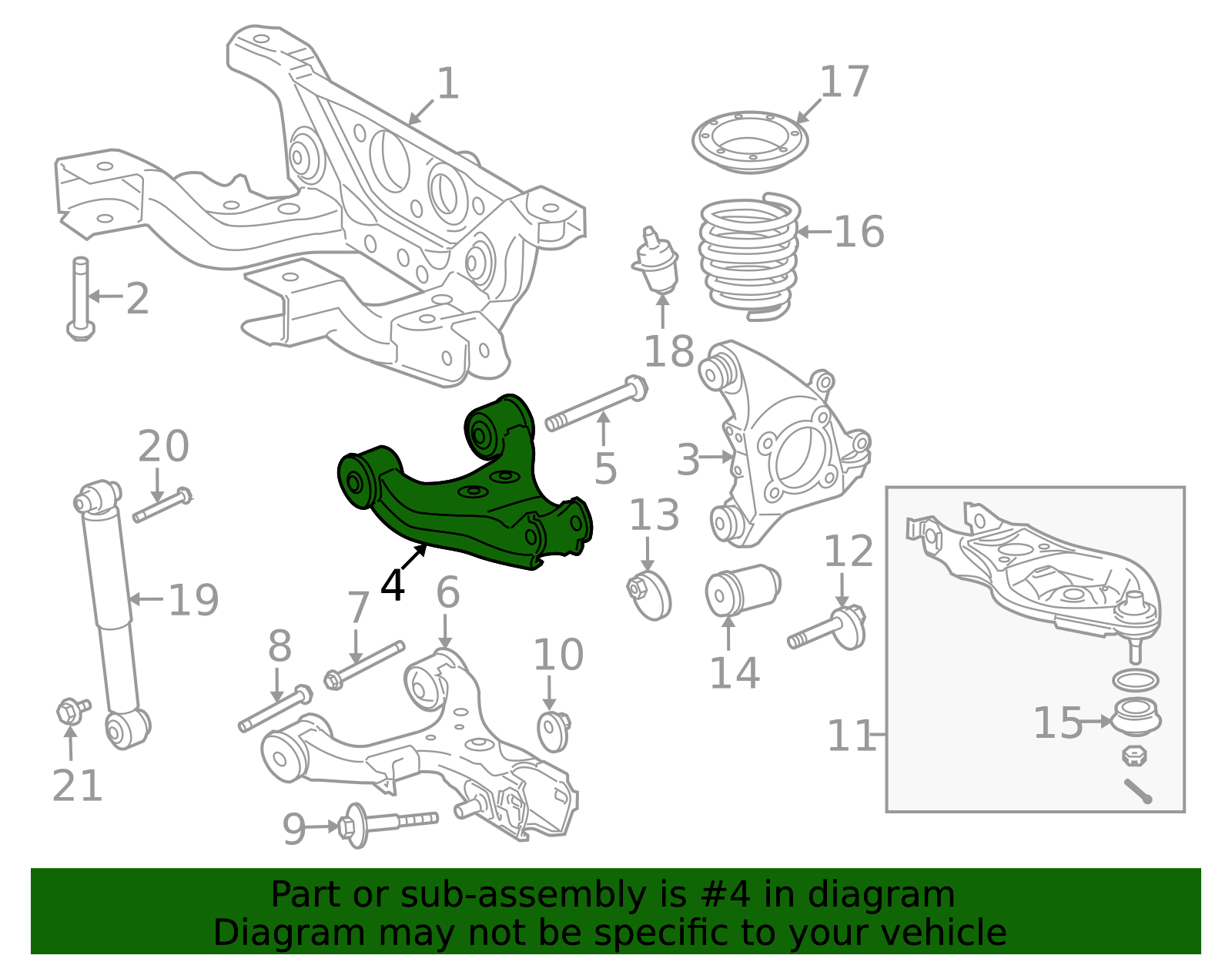 2008-2022 Toyota Sequoia Upper Control Arm 48790-0C010 | Toyota Parts ...