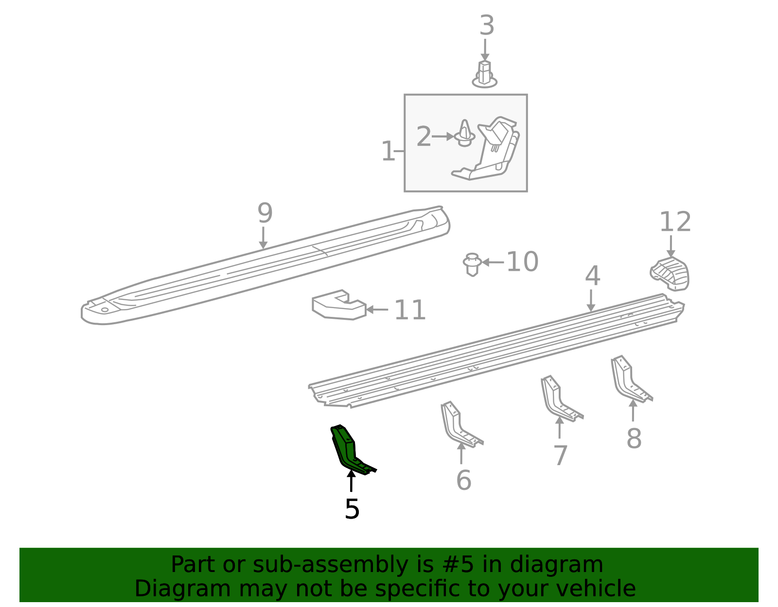 Running Board Mount Bracket 51793-0C020 | OEM Parts Online