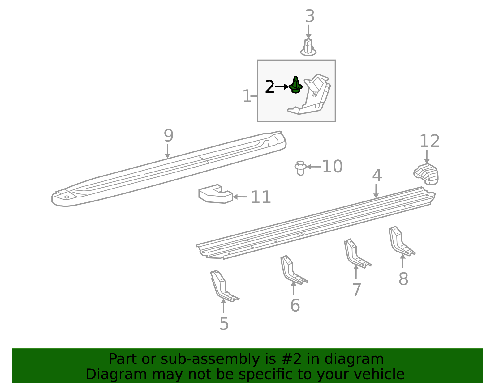 75395-35070 - Wheel Opening Molding Clip 2003-2024 Toyota | Longo ...