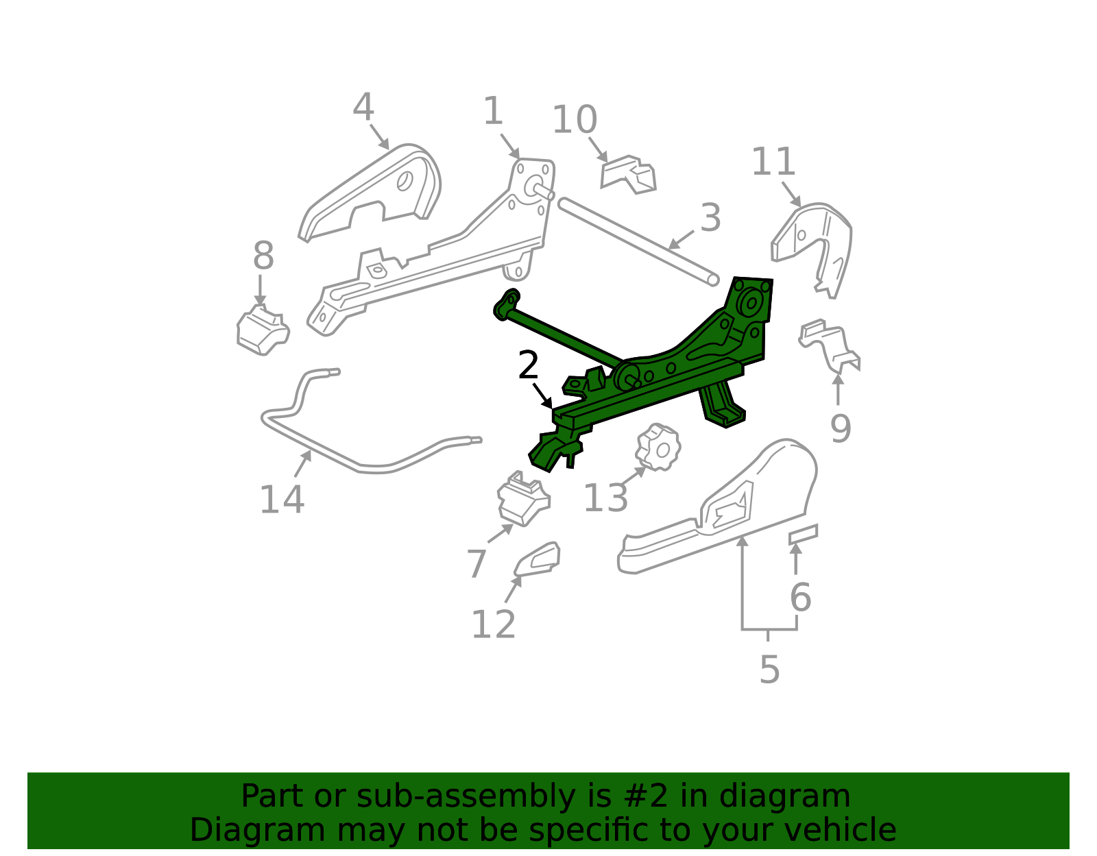 72021-AC010 - High-Quality Seat Adjuster for 2000-2004 Toyota Avalon ...
