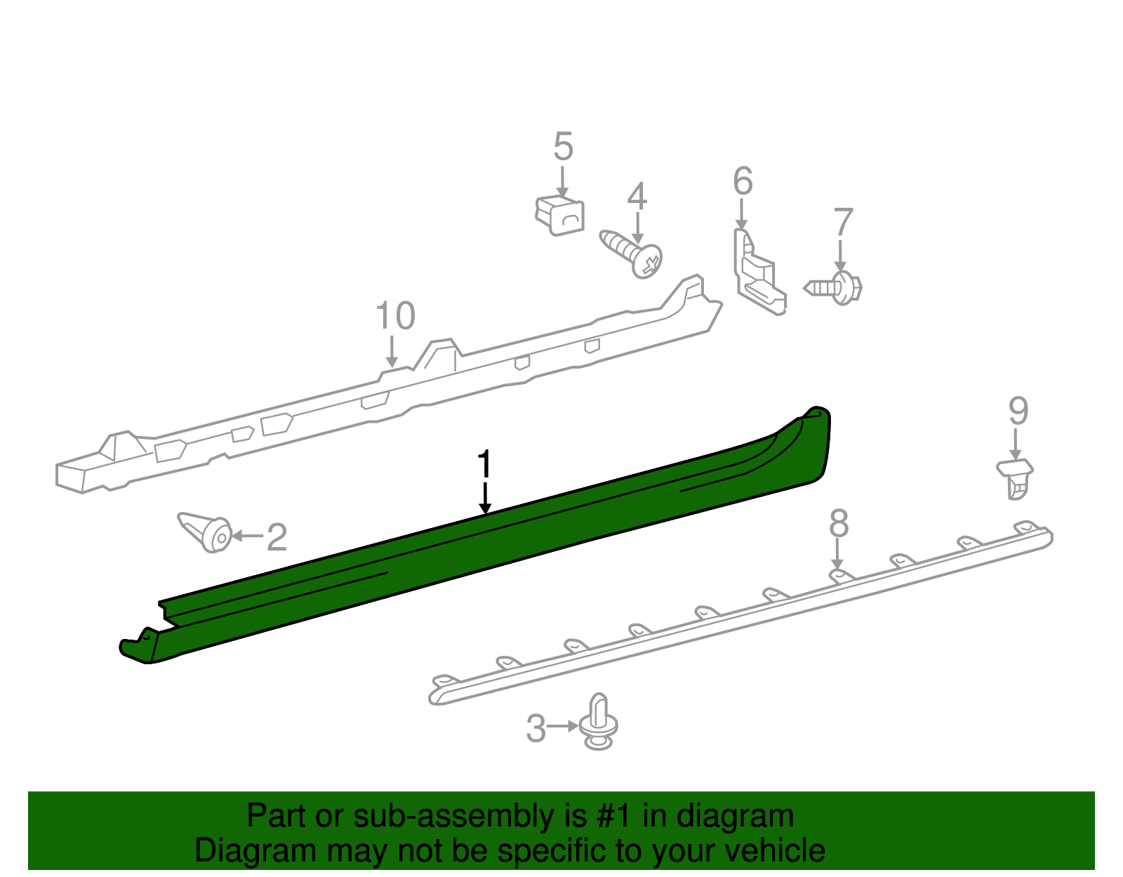 75852-06919 - Rocker Molding 2012-2014 Toyota Camry | Toyota San Diego ...