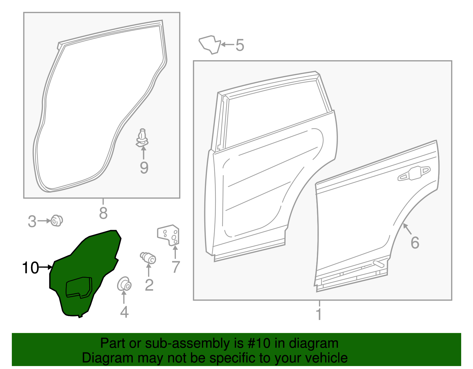 Genuine Toyota Water Shield part# 67841-0R051 for 2013-2018 Toyota RAV4 ...