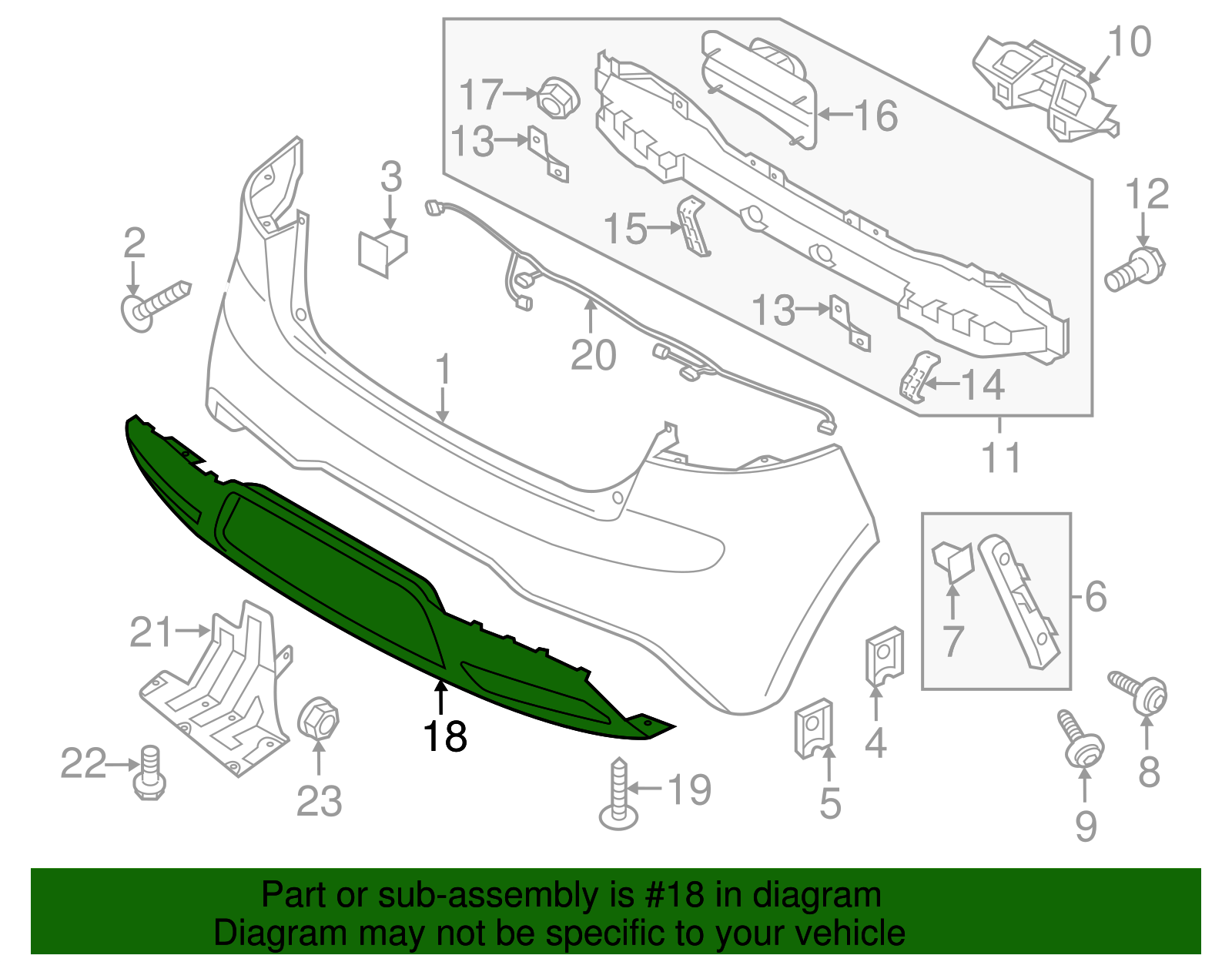 2012-2015 Kia Rio Lower Cover 86612-1W210 | Kia Parts Online