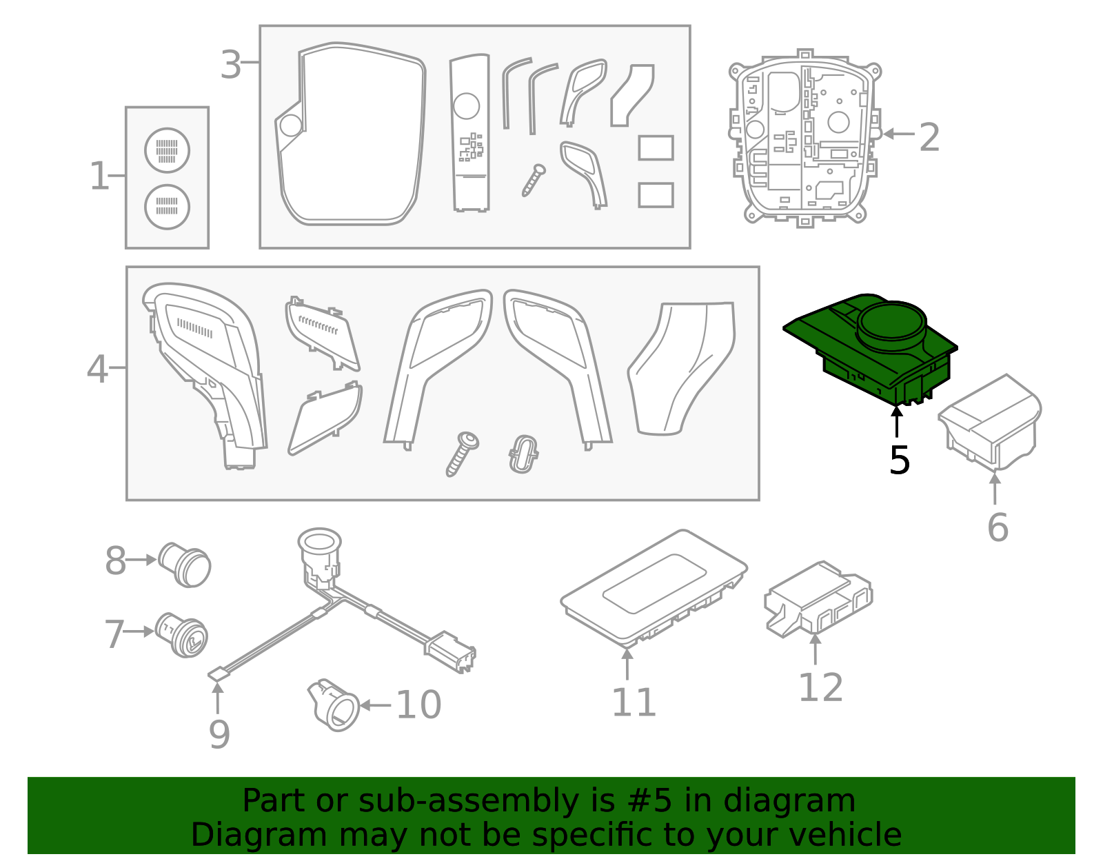 65825a371b3 - 2019-2025 BMW Control Switch Assembly (65-82-5-A37-1B3 ...