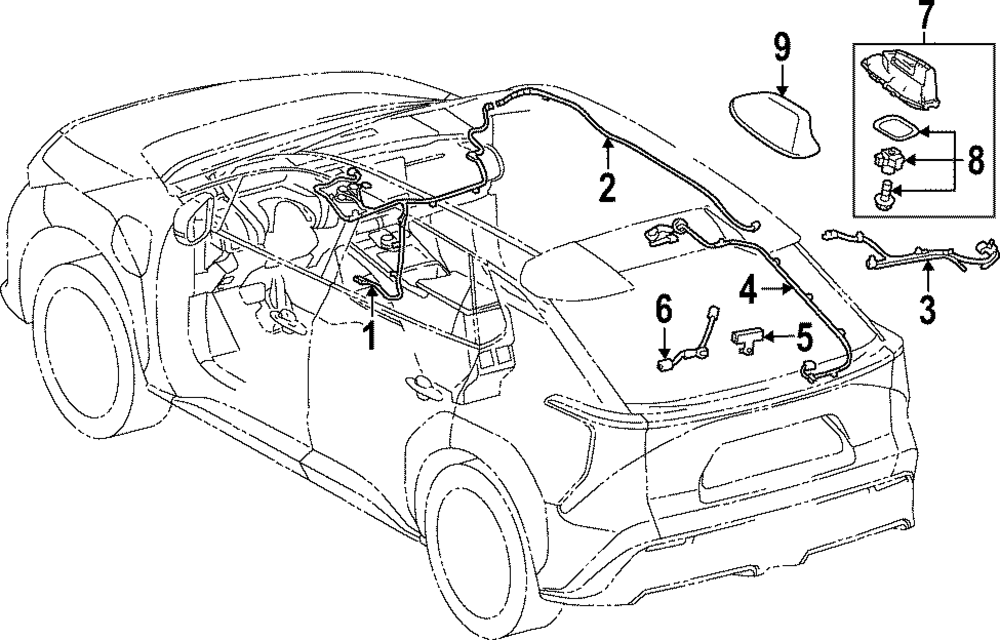 2023-2025 Toyota bZ4X Antenna Cable 86101-42R80 | Toyota Parts Center