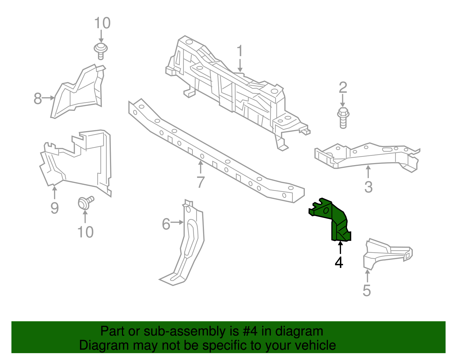19317520 - High-Quality Radiator Support Tie Bar Bracket for 2015-2018 ...