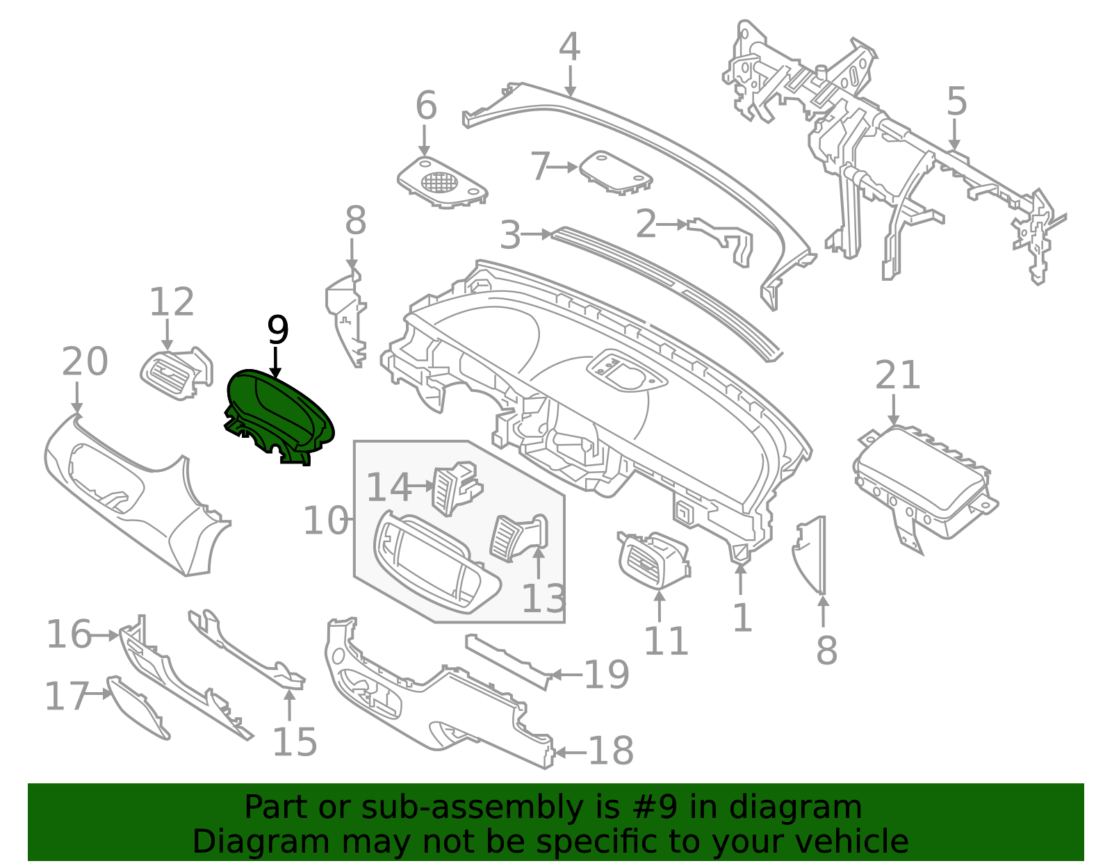 84830-C5000WK - Cluster Panel 2016-2020 Kia Sorento | Kia.Parts Store