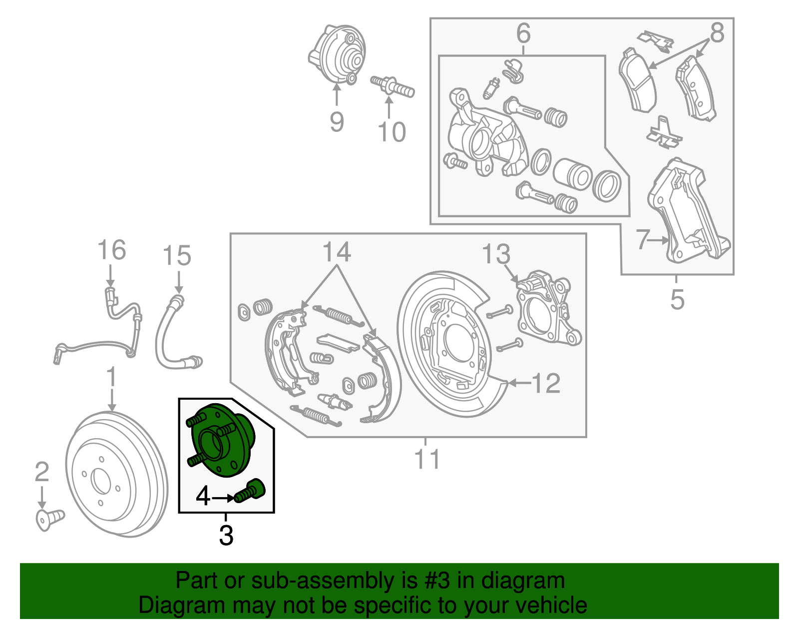 2014-2016 Chevrolet Spark EV Rear Wheel Bearing 13593156 | Capital ...