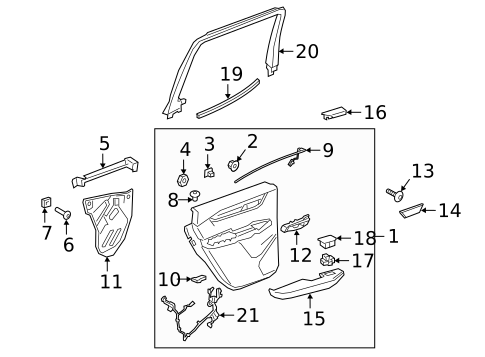 Interior Trim - Rear Door for 2025 Cadillac XT6 | GMPartsDirect.com