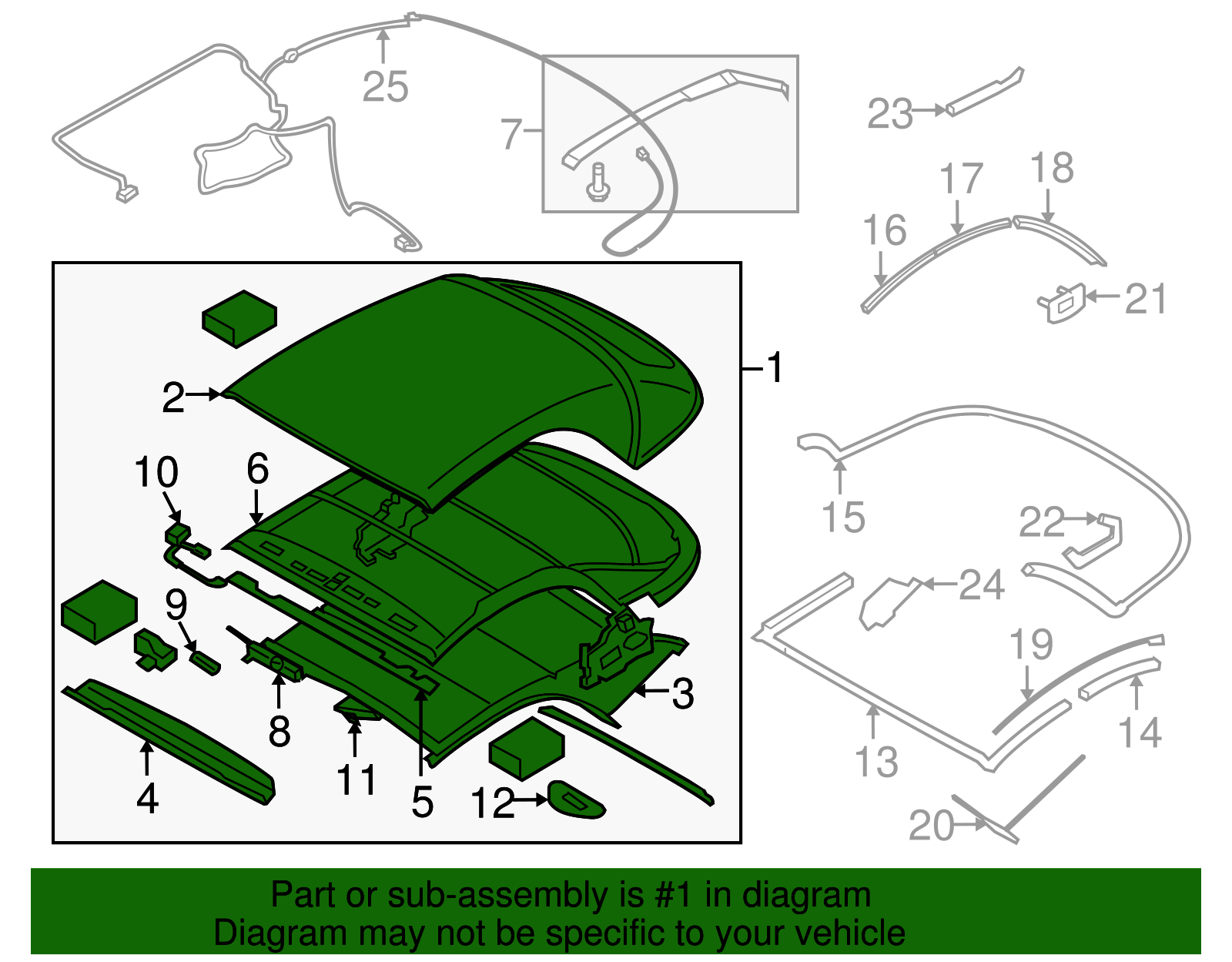 Genuine BMW 54-34-7-180-135 | Convertible Top - Black | FREE Shipping ...