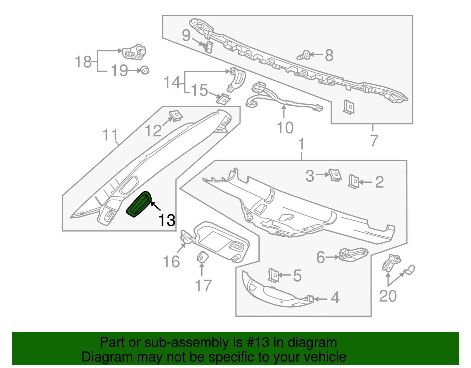 2014-2019 Chevrolet Corvette Passenger Side Window Defogger Outlet ...