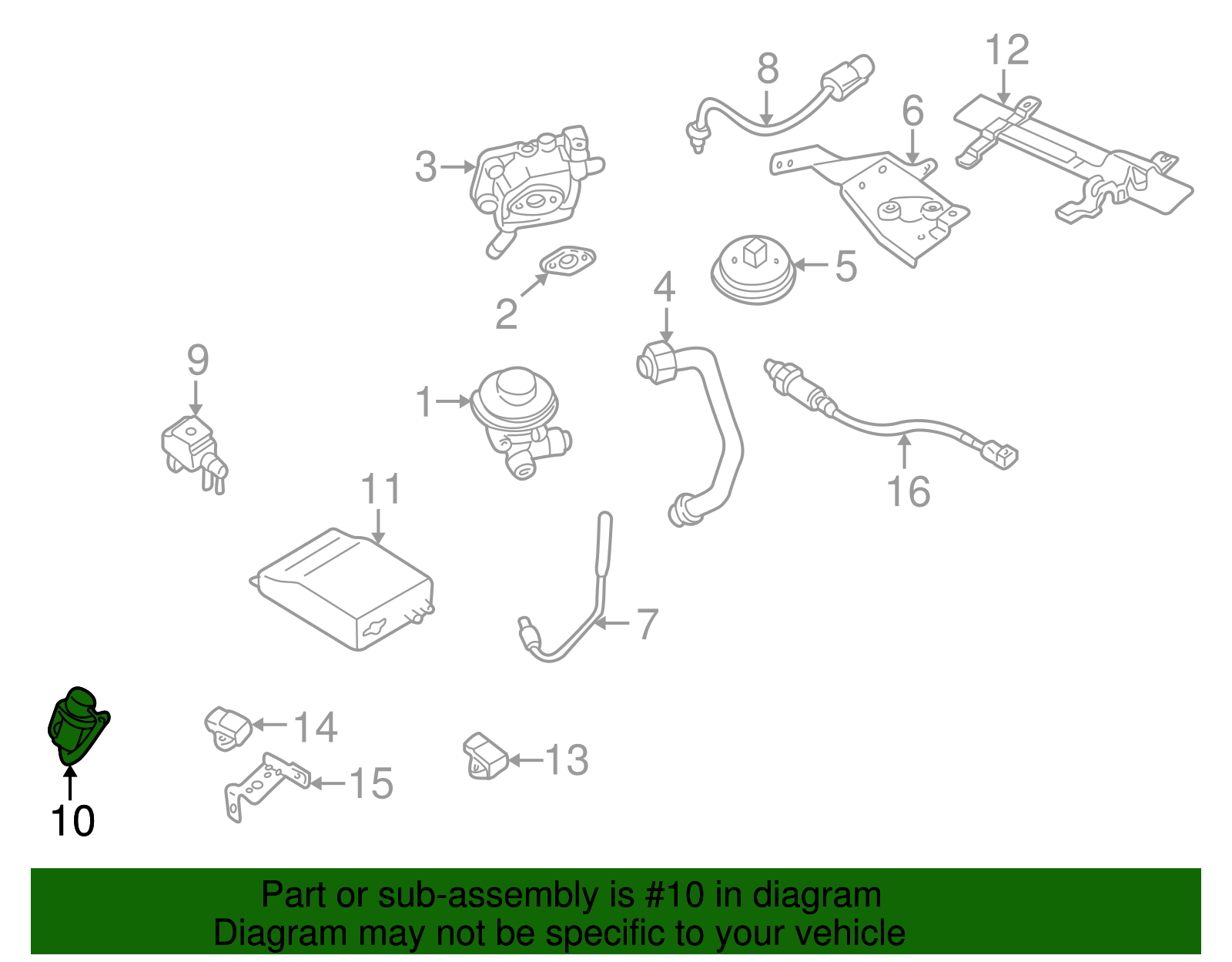 1998-2005 Nissan Vapor Canister Purge Solenoid 14930-9E01A | Nissan ...