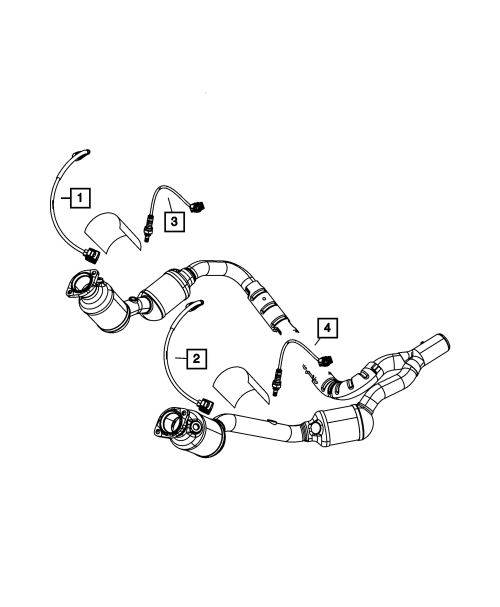 2010-2011 Jeep Wrangler Oxygen Sensor, After Catalyst, Right 5149169AA ...