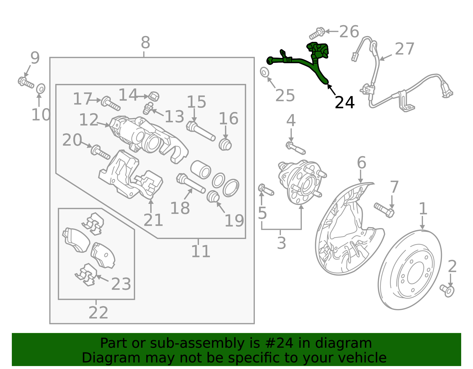 2018-2020 Hyundai Elantra GT Brake Hose 58737-G3400 | QuirkParts