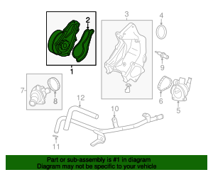 19200-RBC-013 - Water Pump Assembly 2006-2011 Honda Civic | Honda Parts ...