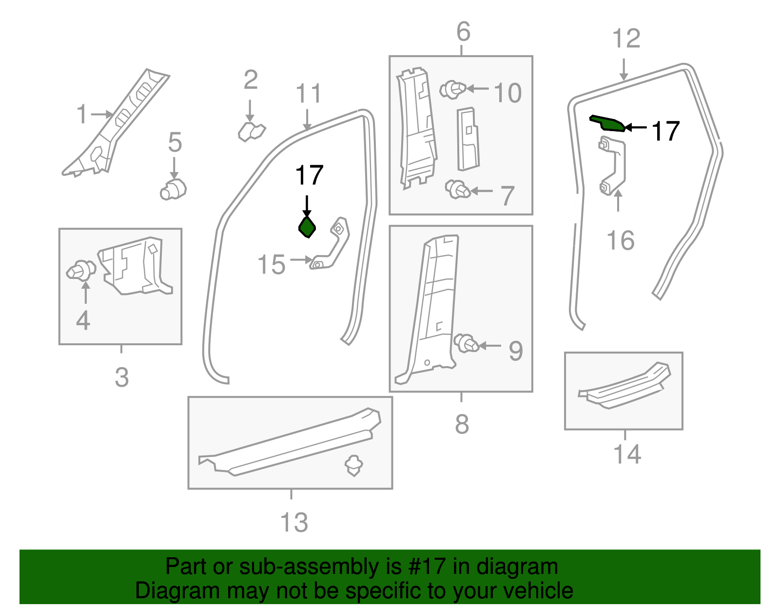 74615-60040-A1 - Grip Handle Hole Plug - 2010-2020 Lexus GX460 | My L Parts