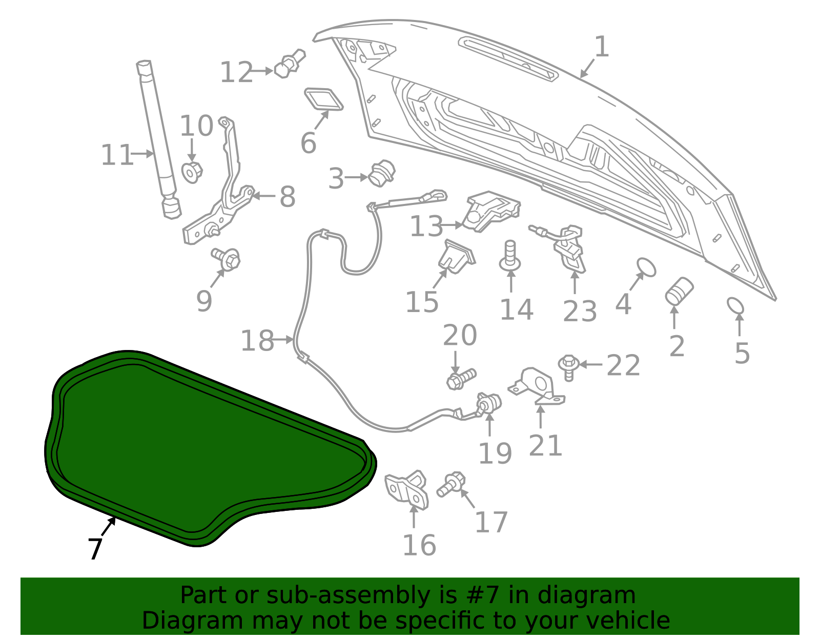84126265 - Rear Compartment Lid Weatherstrip 2016-2024 Chevrolet Camaro ...