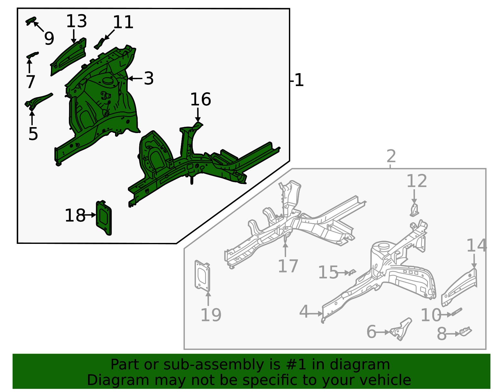 64600-Q5000 - Apron/Rail Assembly 2021 Kia Seltos | Kia.Parts Store