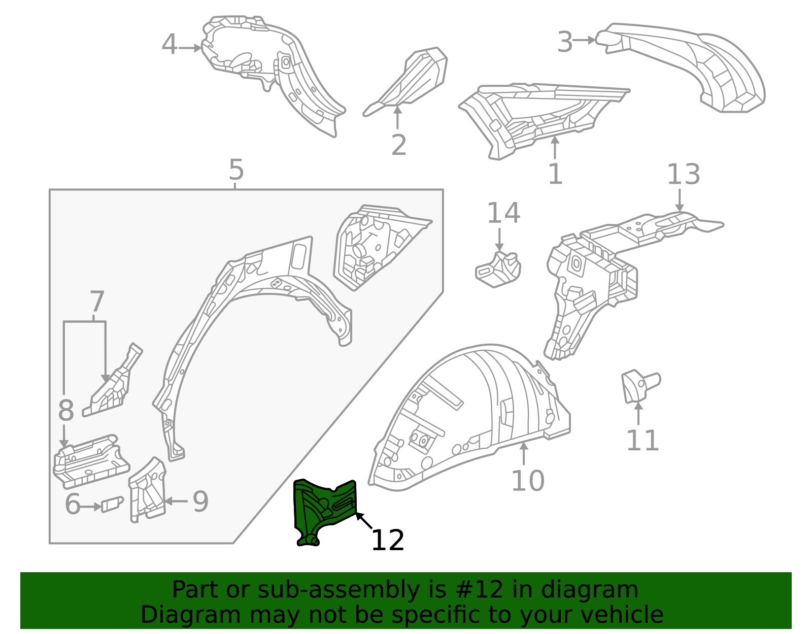 2023-2025 Toyota Crown Gusset 61642-30080 | Toyota Parts Center