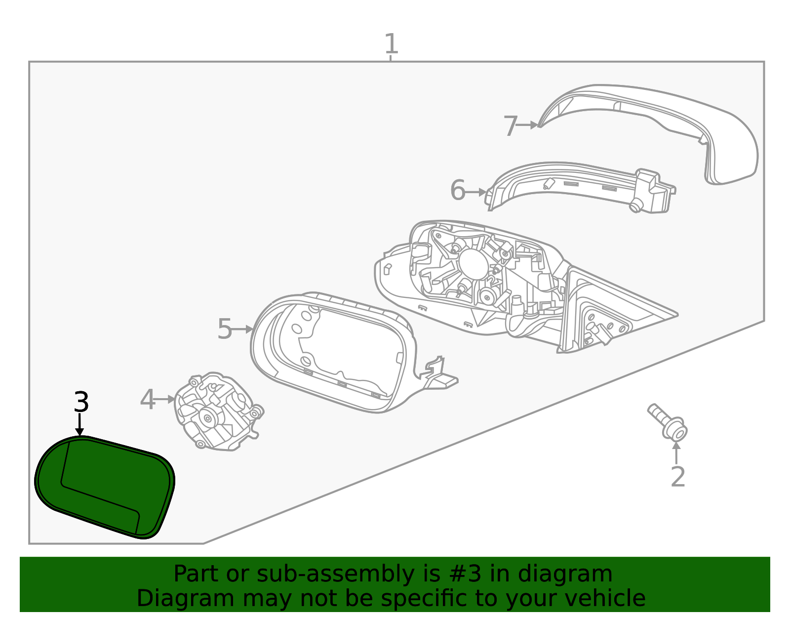 2020-2025 Kia Soul Mirror Glass 87611-K0200 | QuirkParts