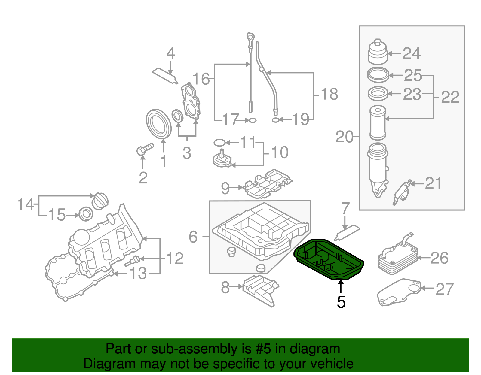 06E-103-604-F - Oil Pan 2005-2011 Audi | Audi OEM Parts Guy