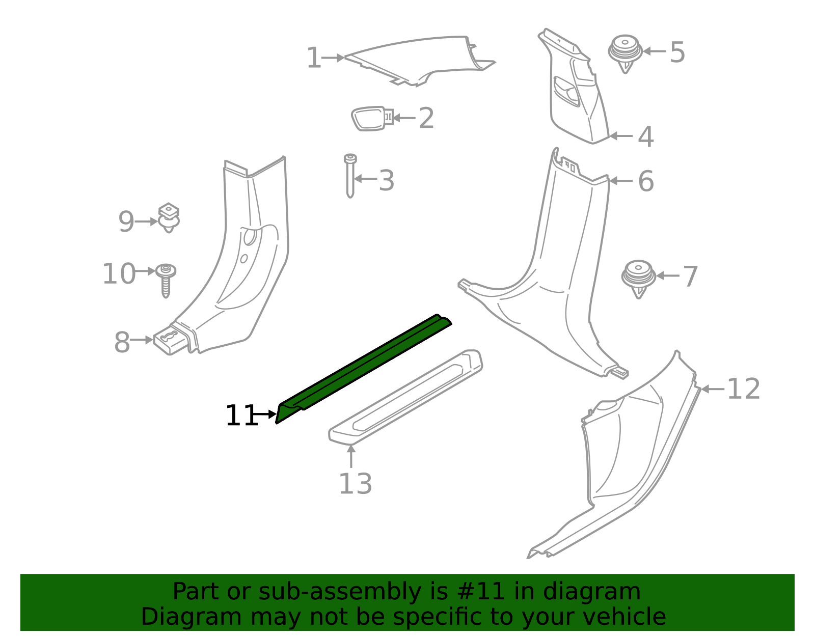 51-43-7-446-637 - 2018-2024 BMW - Front Sill Plate | BMWPartsHub